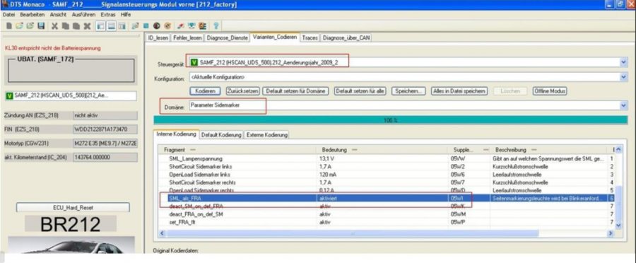 DTS Monaco Coding for Benz Turn on Sidemarker When Turn Signal – The ...