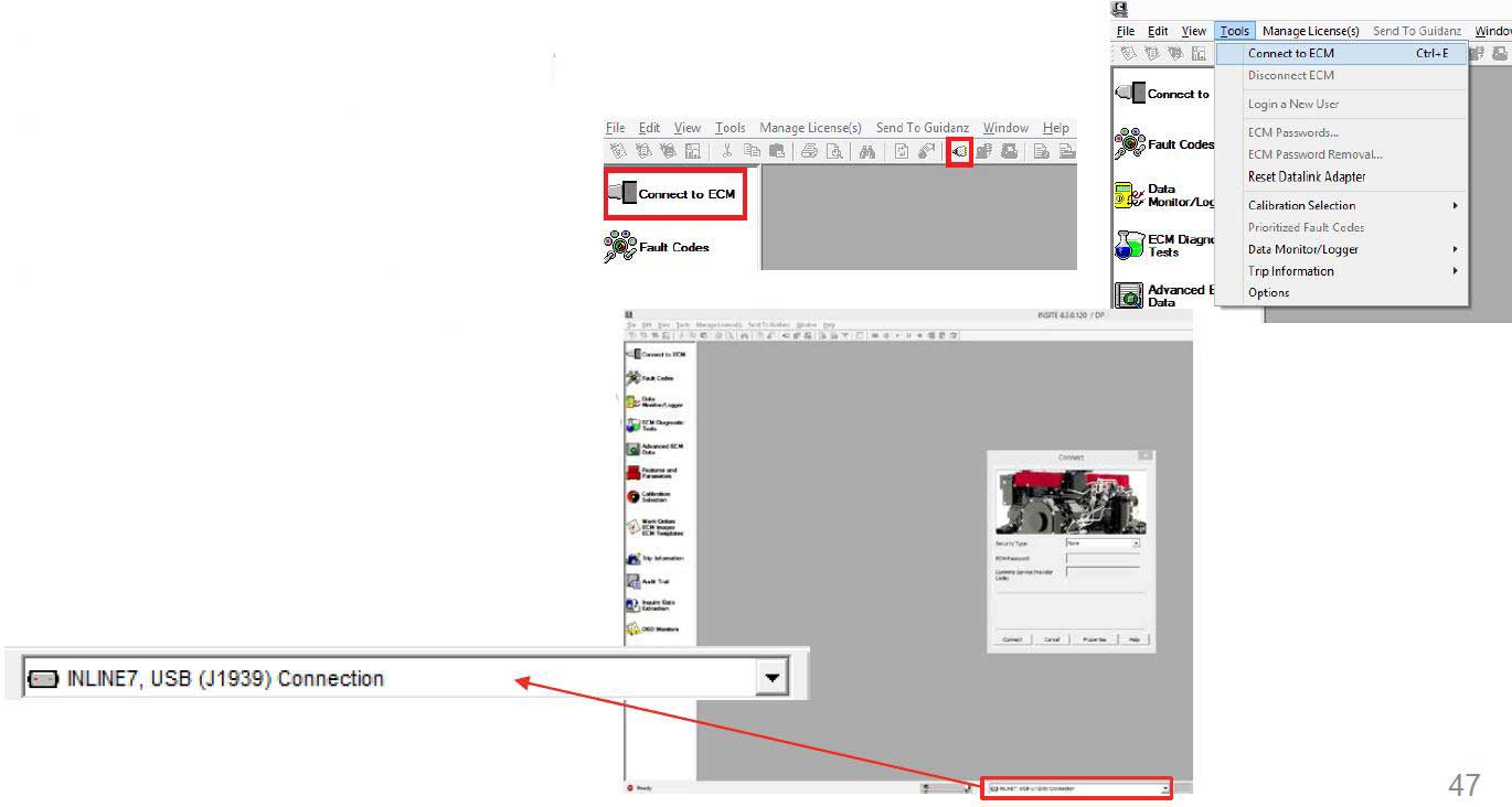 How to build connection between Cummins Insite and ECM:Auto Configure ...