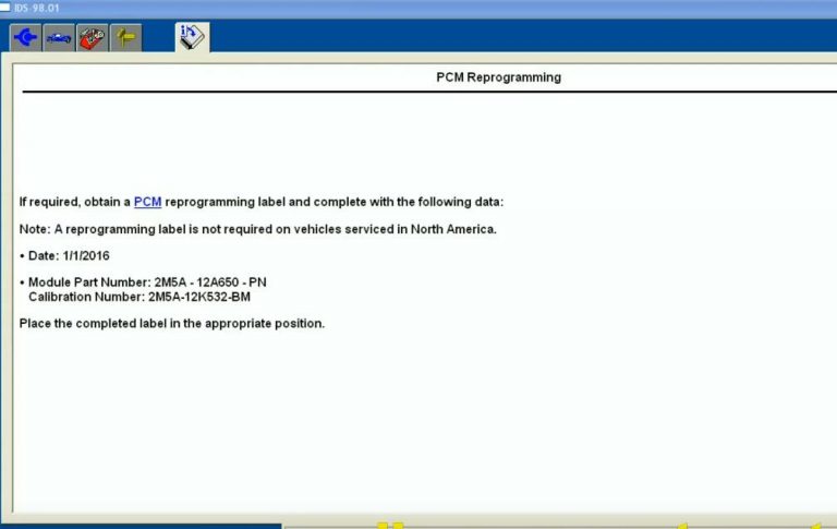 how to use Ford IDS software to do PCM reprogramming for Ford Focus ...