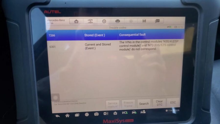 Autel Maxisys Elite ESP Coding Programming on 2009 Mercedes Benz GLK350 ...