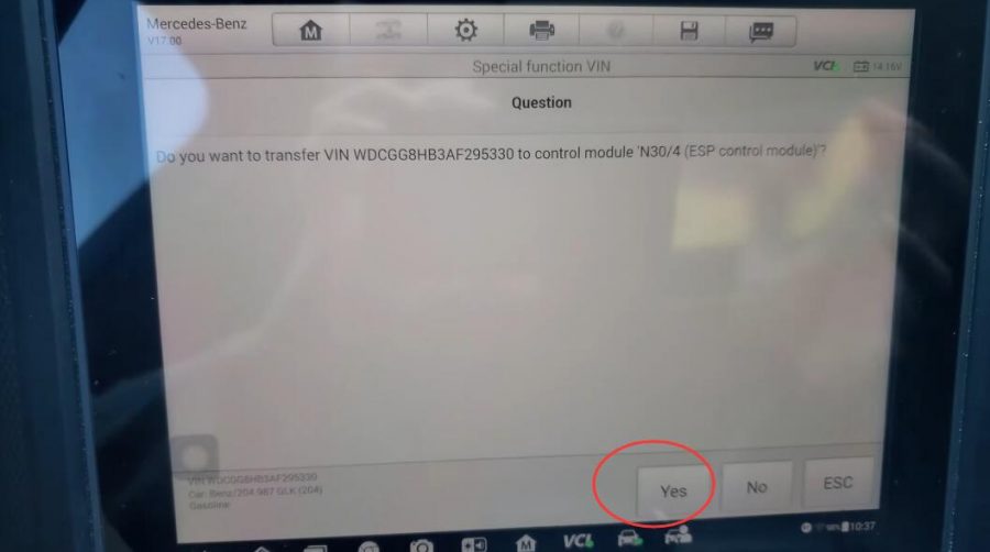 Autel Maxisys Elite ESP Coding Programming on 2009 Mercedes Benz GLK350 ...