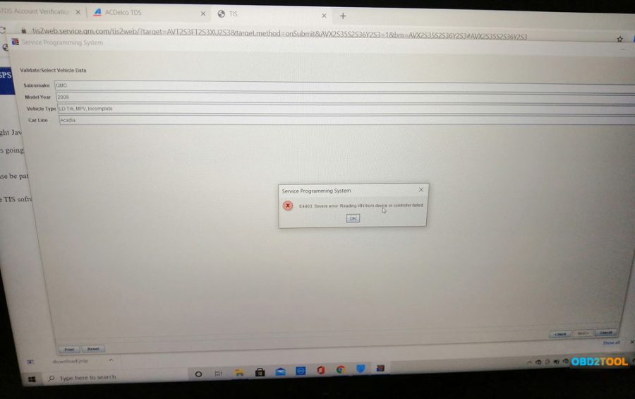 How to Solve Autel GM SPS E4403 Server Error – The Blog of www.obd2tool.com