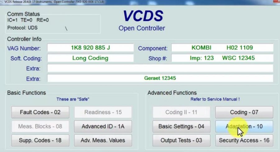 How to Adjust the Service Oil and Inspection by VCDS – The Blog of www ...