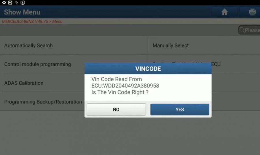 How to Use Launch X431 PAD V Do Change EPS VIN for Benz W204 – The Blog of www.obd2tool.com