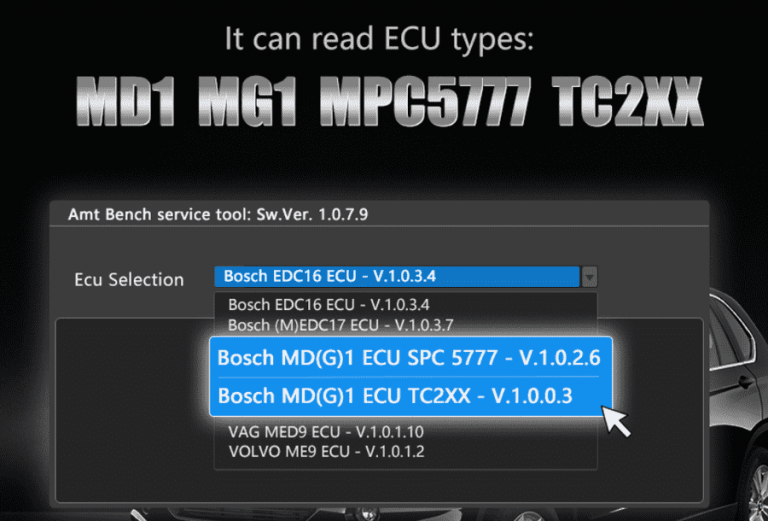 ECU Bench Tool Full Version with License Supports MD1 MG1 EDC16 MED9 ...