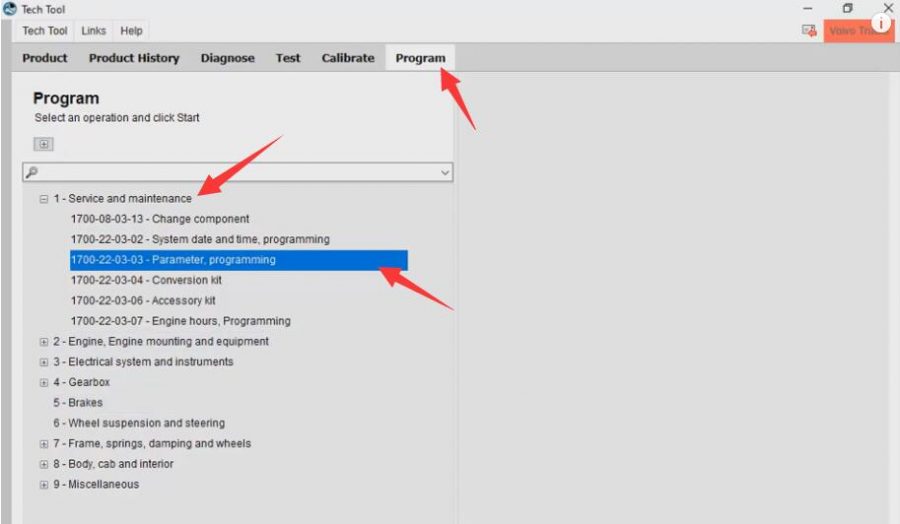 Volvo VN V2 ES02 truck speed limit programming by Nexiq USB2+Techtool – The Blog of www.obd2tool.com