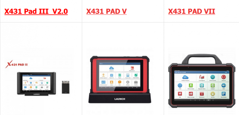 Launch X431 Pad III VS. X431 PAD V VS. X431 PAD VII – The Blog of www ...