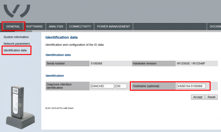 The VCI cannot be found in ODIS, however it can be reached via the IP ...