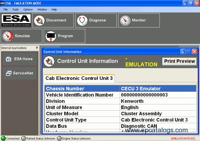 PACCAR ESA Electronic Service Analyst v5.7 With Generation 5 Files & SW ...