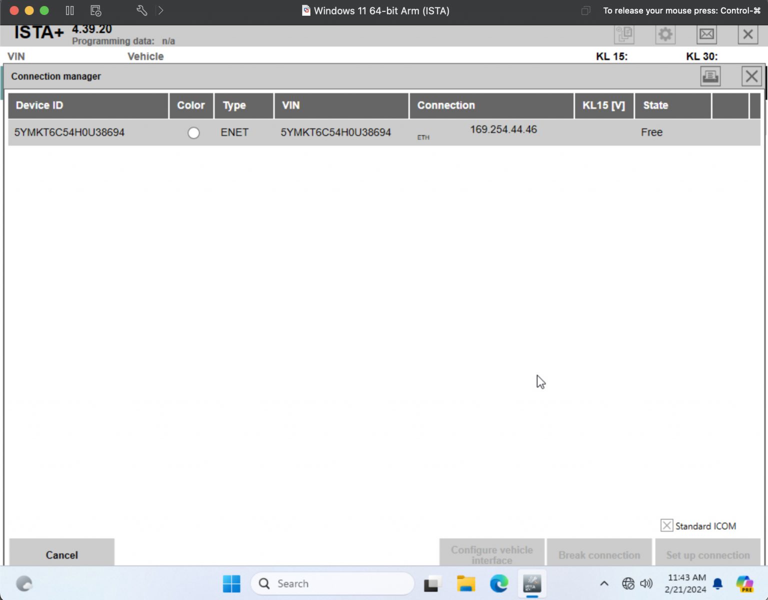 ISTA+ Connection Issue: MacBook Pro (M1 Max) with VMware Fusion 13.5 – The Blog of www.obd2tool.com