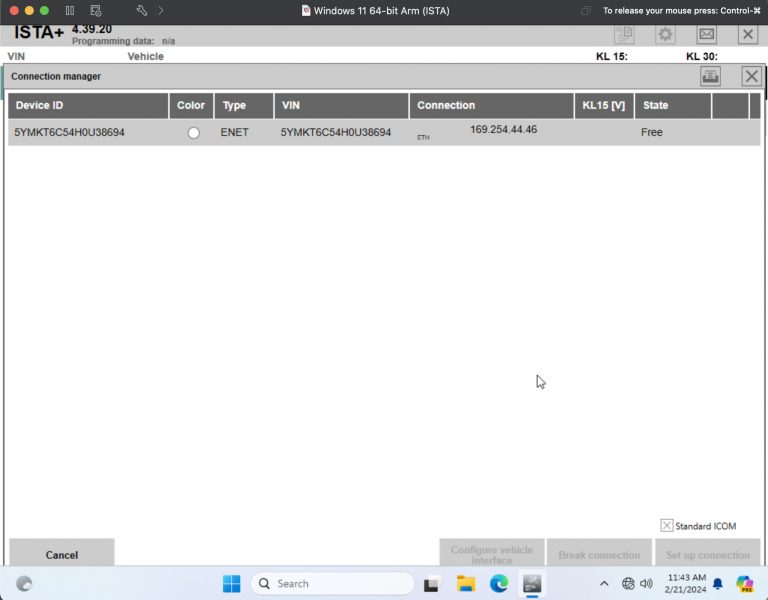 ISTA+ Connection Issue: MacBook Pro (M1 Max) with VMware Fusion 13.5 – The Blog of www.obd2tool.com
